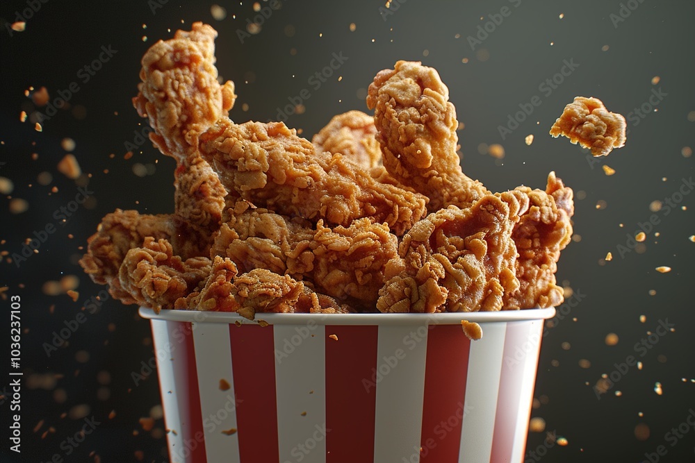 fast food delicious crispy fried chicken fried chicken pieces ...
