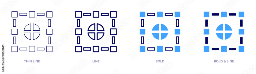 Motion tracking icon in 4 different styles. Thin Line, Line, Bold, and ...