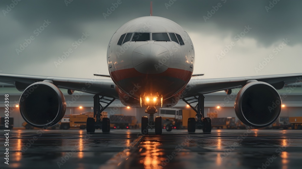 Aircraft Cargo Loading at Efficient Airport Industrial Complex with ...