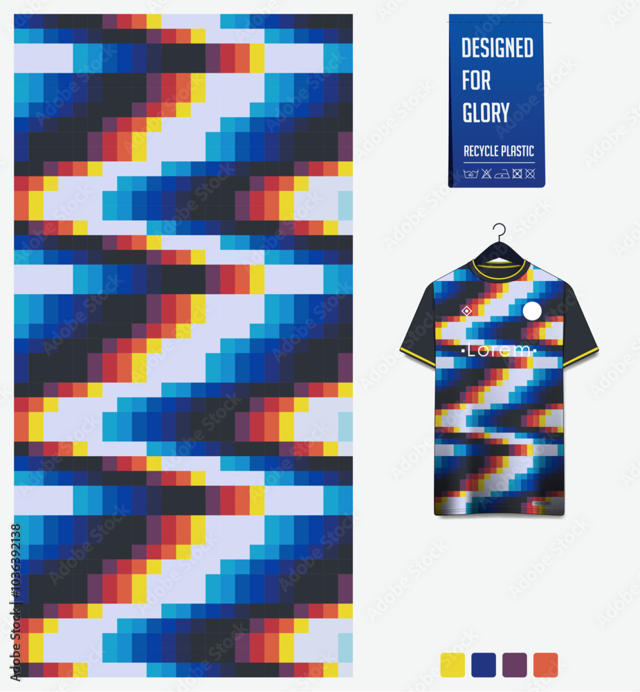 soccer jersey fabric textile pattern design for football kit, sport t ...