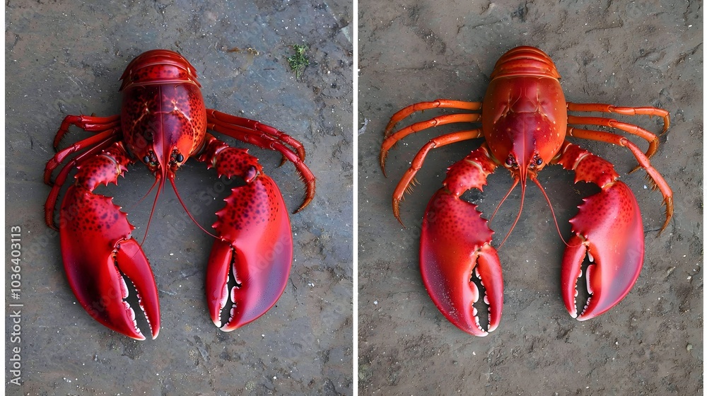 Lobster Claw vs. Crab Claw: A comparative image showing the differences between a lobster claw ...