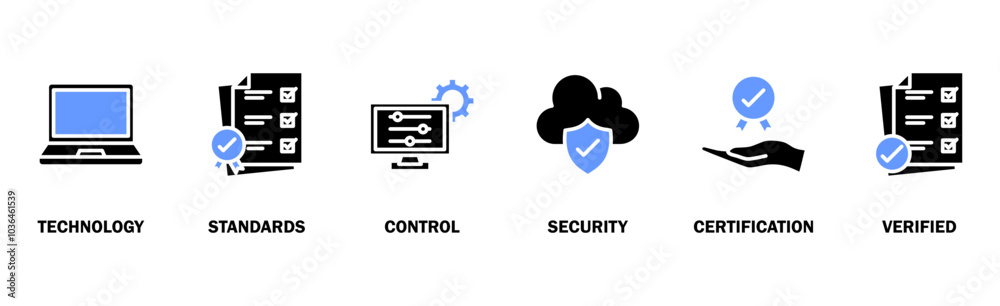 ISO 27001 banner web icon vector illustration concept for information ...