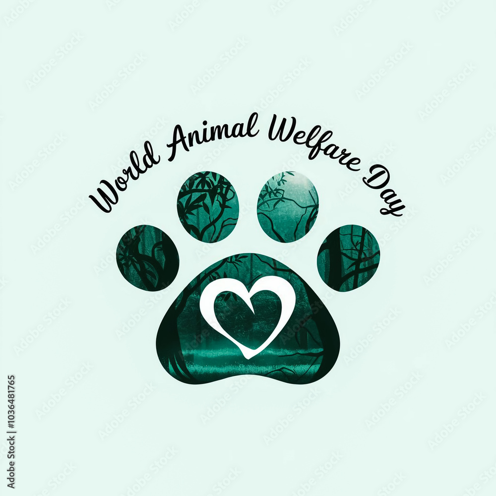 World Animal Welfare Day logo design on white background Text logo with ...