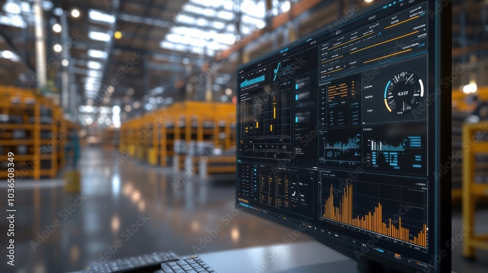 A comprehensive warehouse management system interface on a computer screen, displaying detailed ...