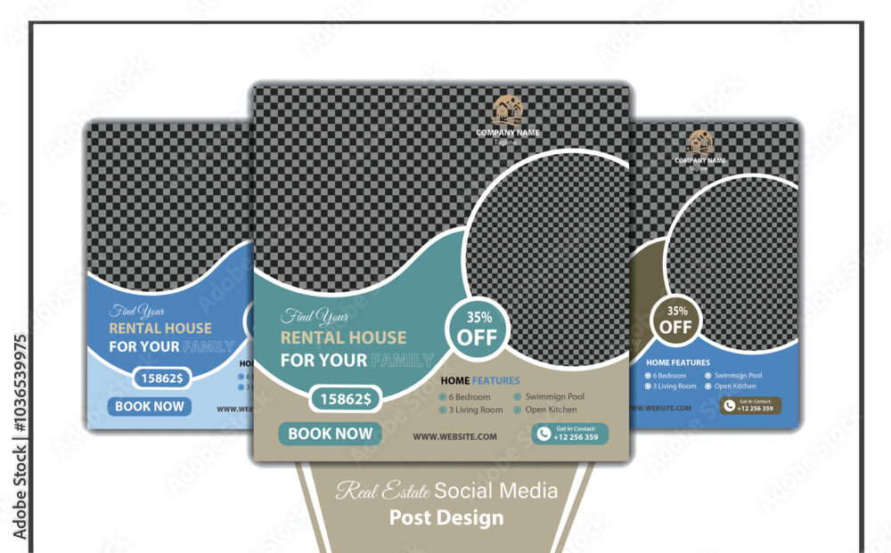 Rental House Social Media Post Design, Creative socila media post ...