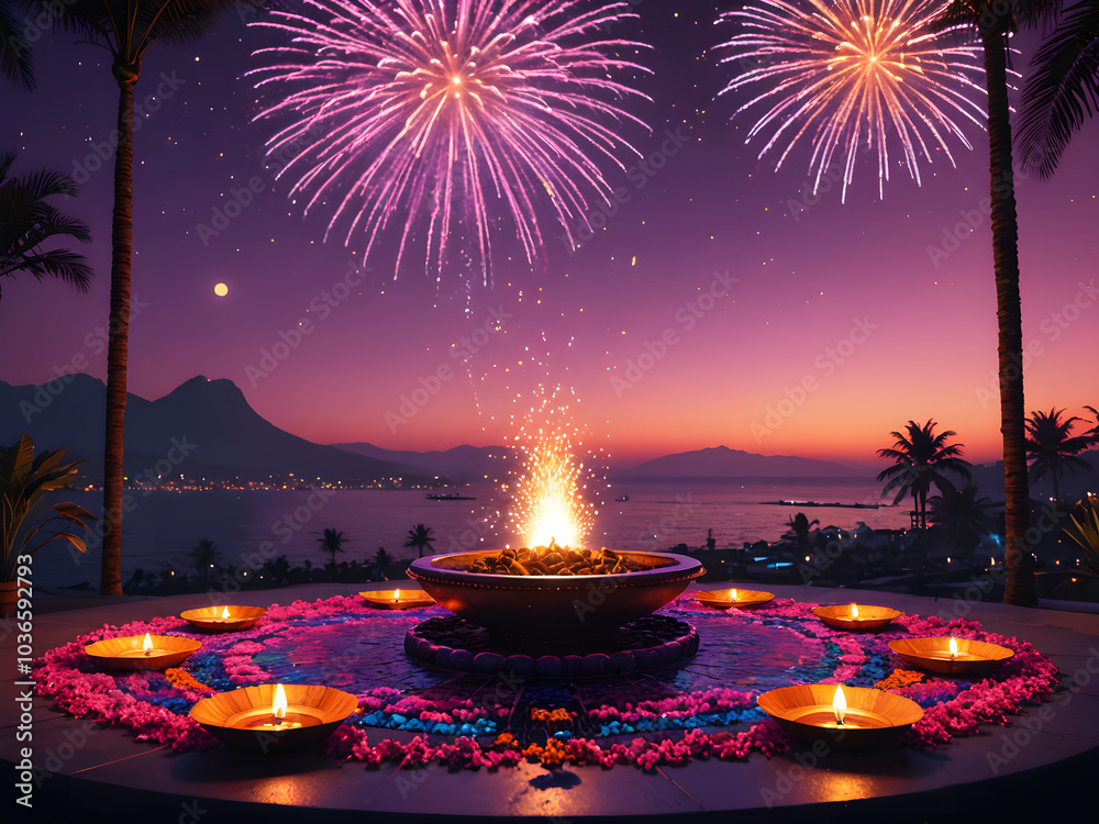 Diwali Festival in India: Celebrating with Diya Lamps, Vibrant ...