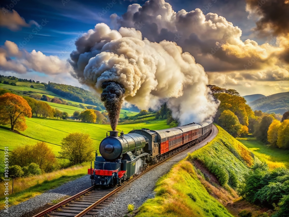 Embark on a nostalgic steam locomotive journey, traversing picturesque ...