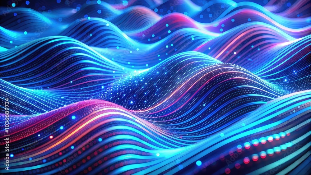 4K Abstract Wave Lines Background with Dynamic Motion Graphics, Wavy ...