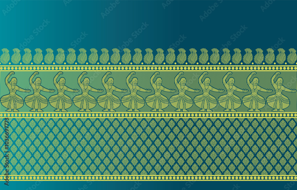 beautiful graphic saree design and this sari design is in Indian style ...