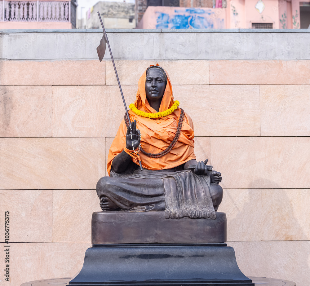 12-foot high statue of Adi Shankaracharya made of chlorite schist, and ...