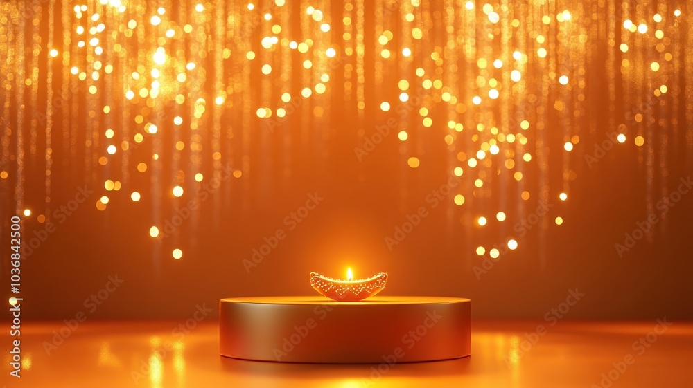 Banner design for diwali festival and podium,Diwali light decoration ...
