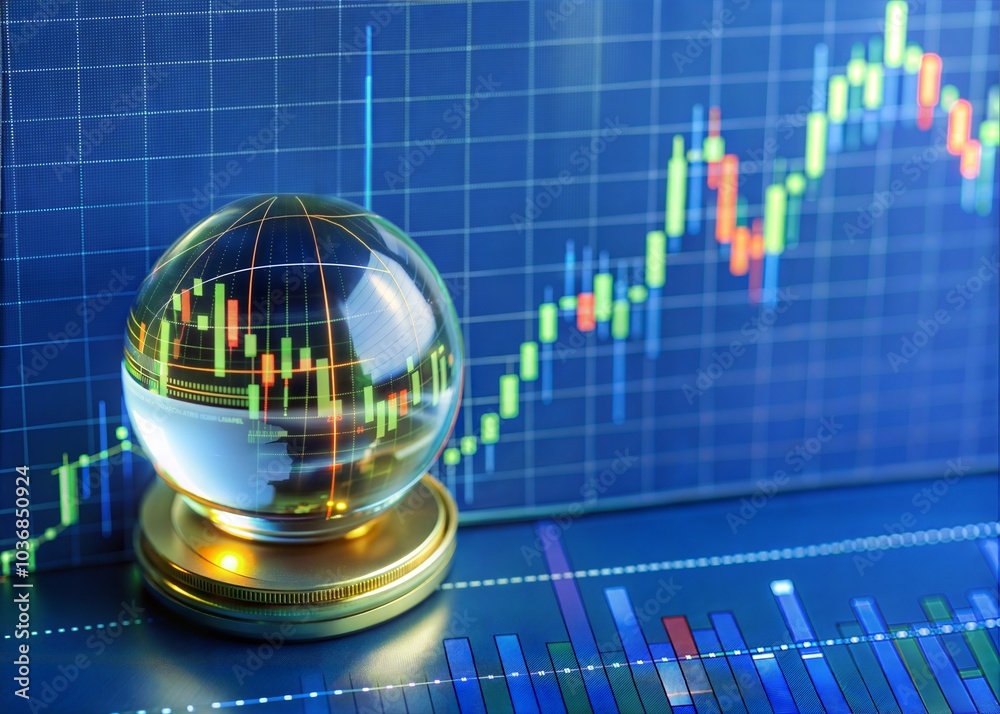Stock graph and financial chart. Analyze stock market finance volume of ...