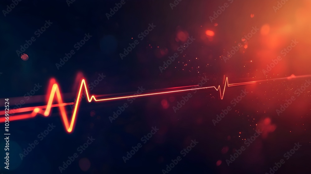 Heartbeat Pulse Progress Bar with Loading Concept and Copy Space Stock ...