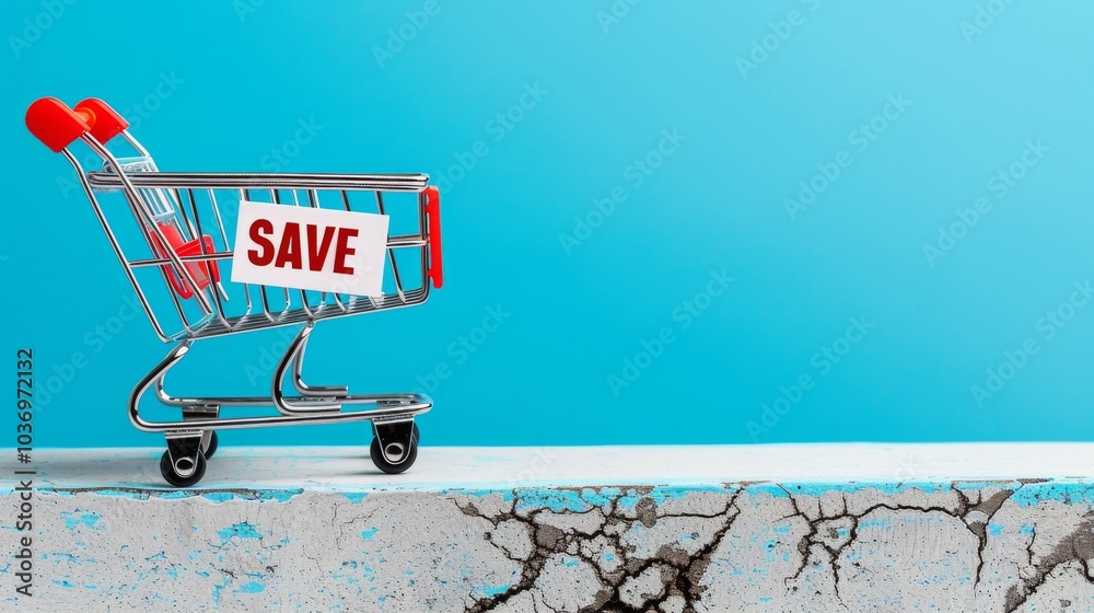Risky Business: Shopping Cart Teetering on Table Edge with Exciting ...