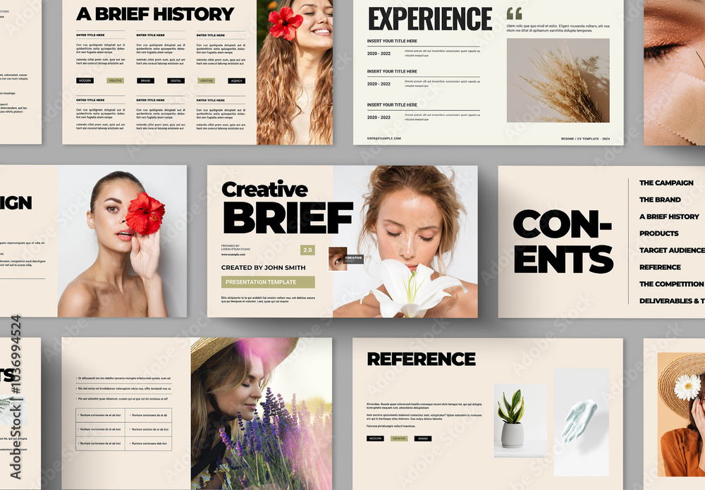Creative Brief Presentation Templates Stock Template | Adobe Stock