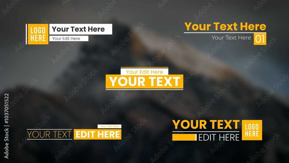 Minimal Clean Lower Third Stock Template | Adobe Stock