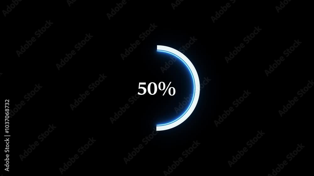 Loading Spinner Animation On black Screen Background . Loop Animation ...