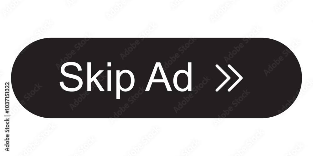 skip advertisement icon, media player icon, skip ad sign, symbol, skip icon for website design ...