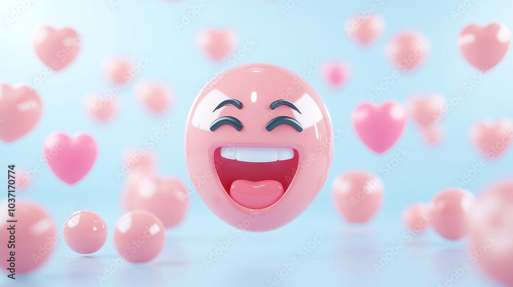 Social Media Emoji Reaction Animation, vibrant expressions of joy ...