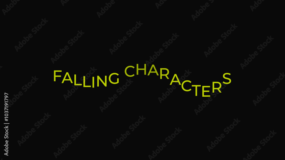 Falling Characters Text Animation Preset with Bounce Effect Stock ...