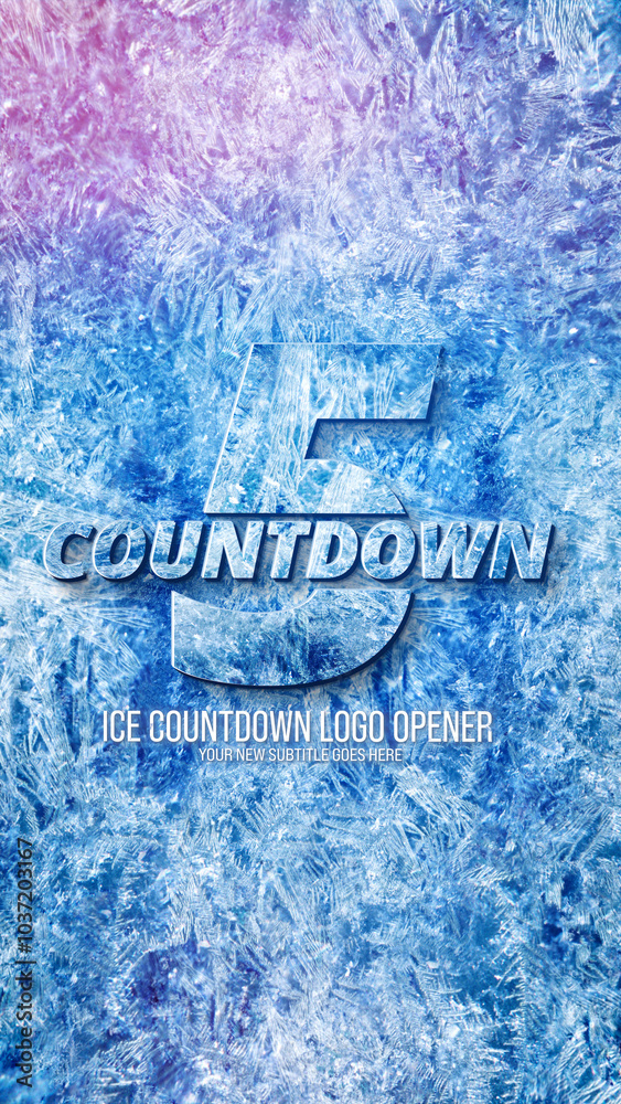 Ice Countdown Winter Vertical Logo Opener for Social Media Stock ...