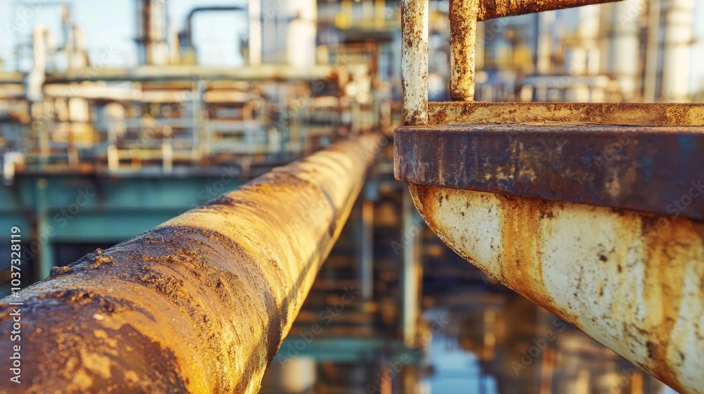 Thick toxic sludge oozes from decaying factory pipes amid a sprawling ...