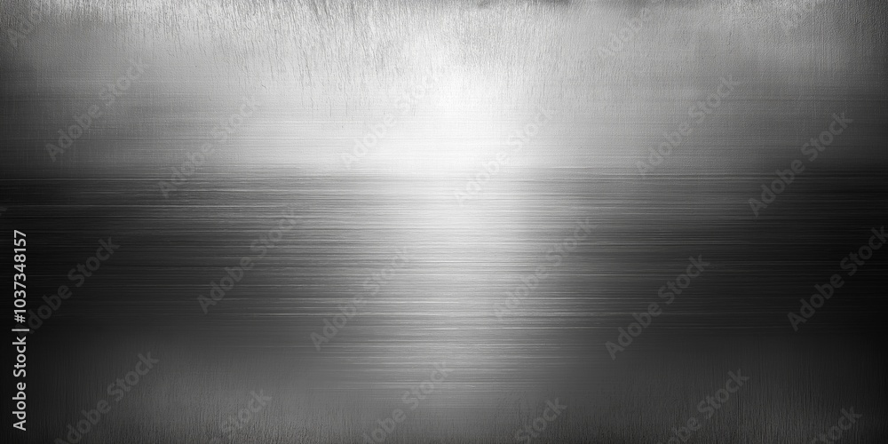 Polished steel surface with a soft gradient reflection and horizontal ...