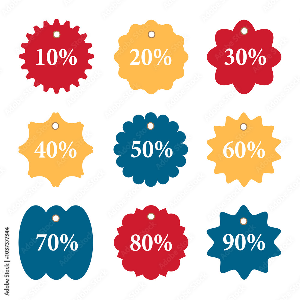 Set of stickers sale badge, price tag, trade labels. Special offer ...