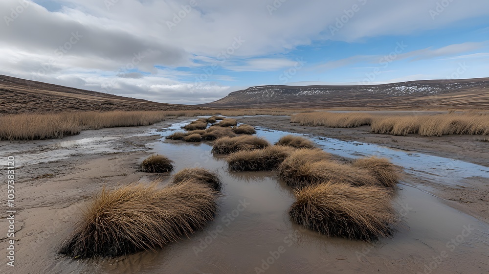 Salt Marshes: A coastal wetland where saltwater meets freshwater. Reeds ...