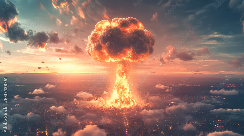 Fire accident and nuclear explosion of bomb in power plants for ...