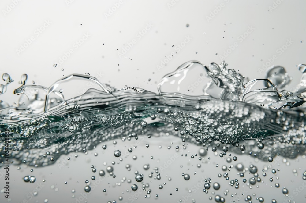 Fizzy bubbles in water from effervescent tablet pill in realistic ...