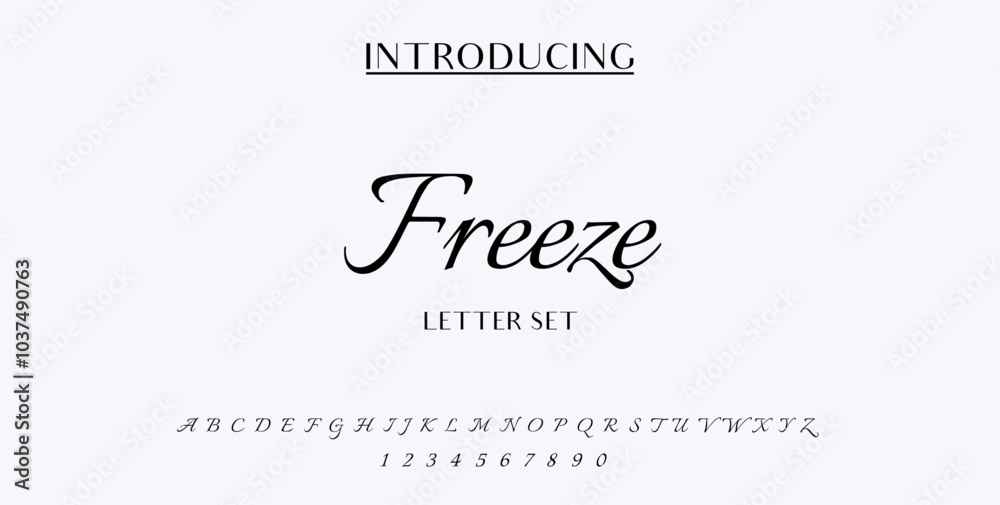 Freeze, Sports minimal tech font letter set. Luxury vector typeface for ...