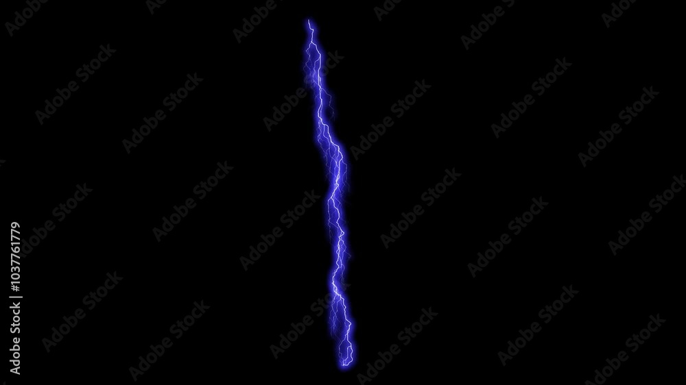 Lightning crack overlay effect black screen. electric shock, Lightning ...