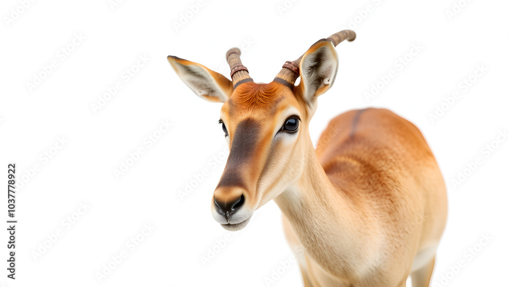 Cute Saiga Antelope: A saiga antelope with its distinctive nose ...
