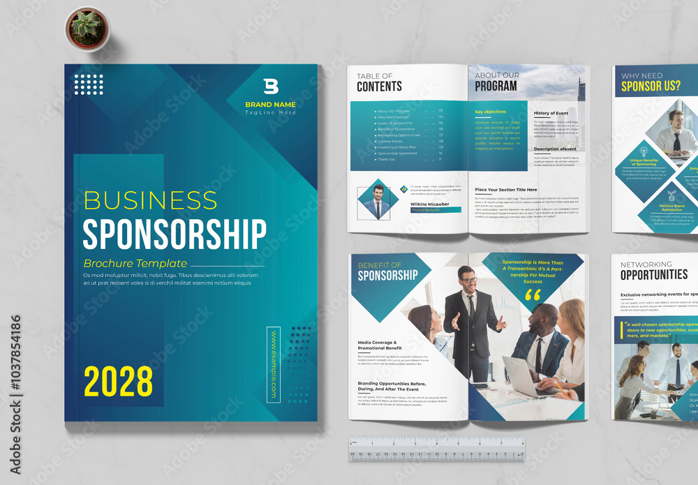 Business Sponsorship Brochures Template Stock Template | Adobe Stock