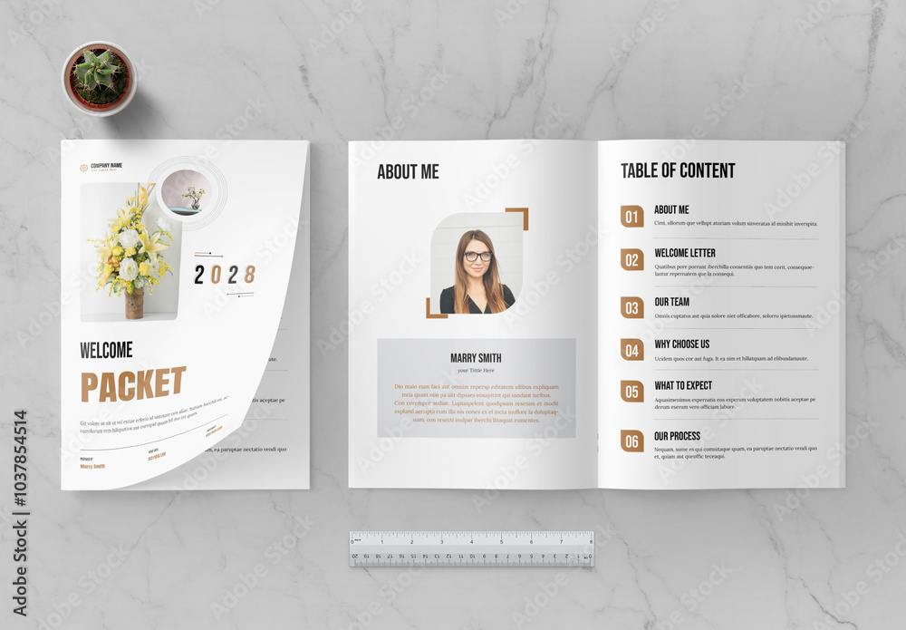 Creative Welcome Packet Template Layout Stock Template | Adobe Stock