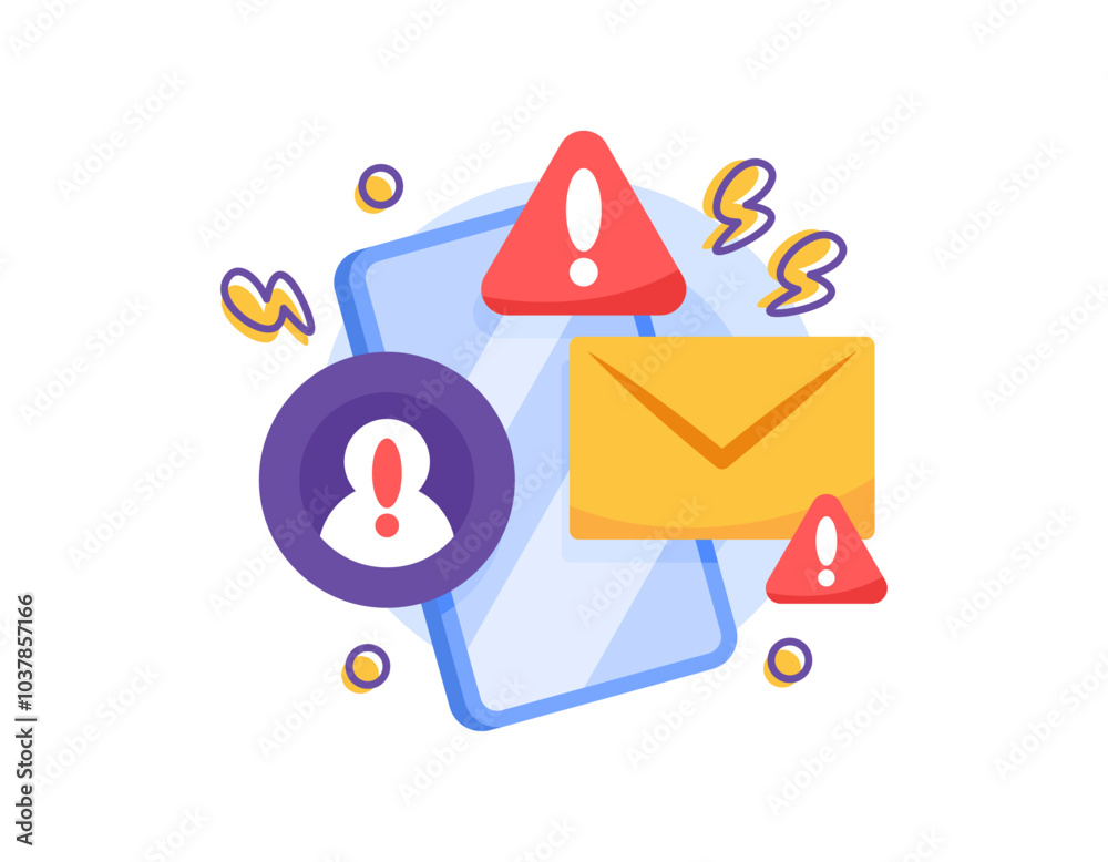 concept beware of scam messages. fraud warning. fraudulent mode to ...