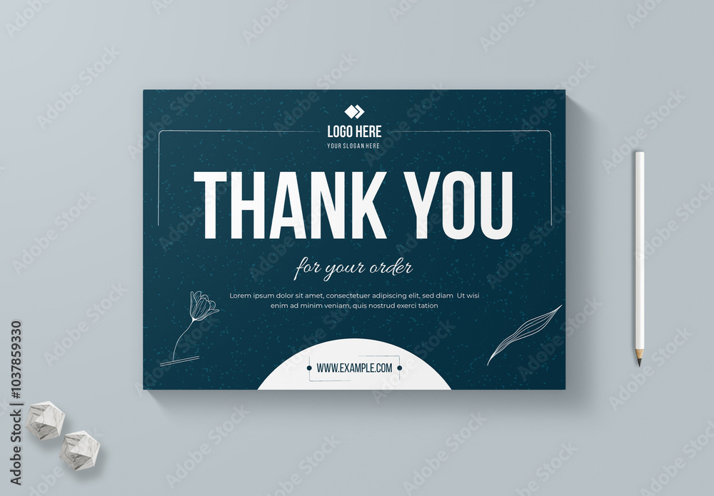 Thank You Card Layout Stock Template | Adobe Stock