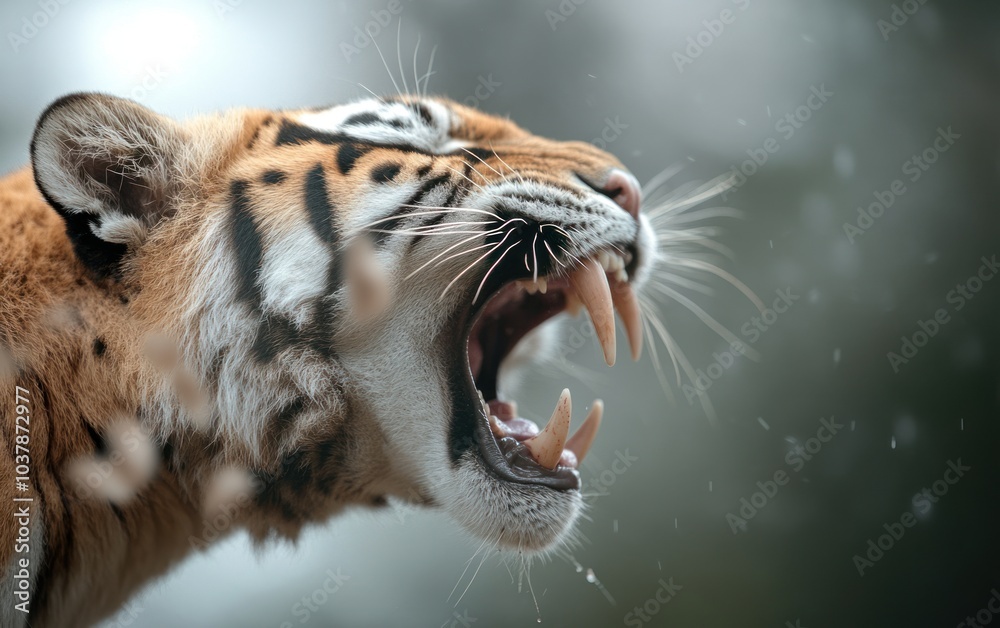Ancient predator: saber-toothed tiger, formidable creature of ...
