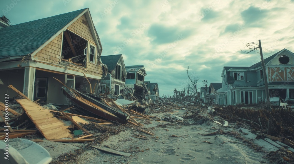Hurricane aftermath reveals destroyed beachfront homes in the USA with ...