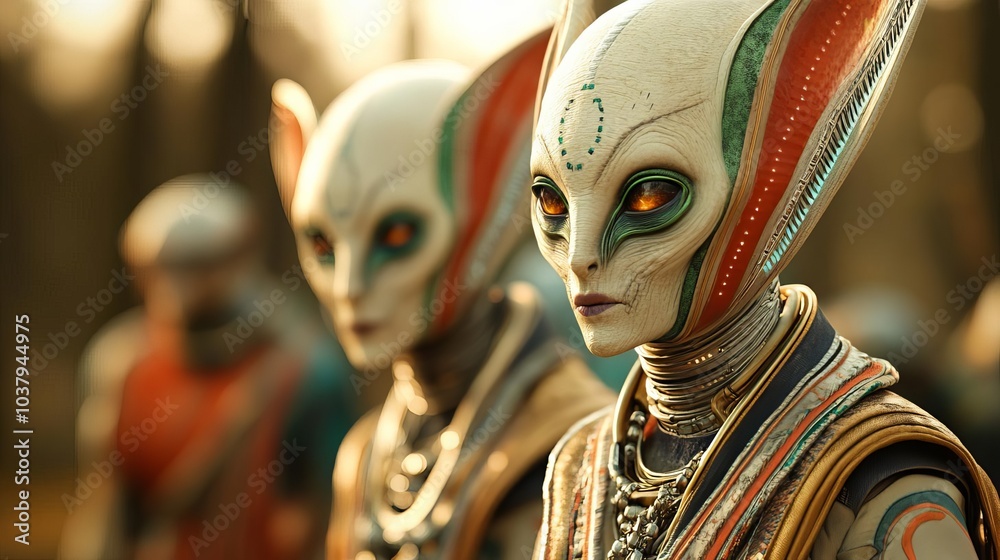 First contact between humans and sentient alien beings on a colonized ...