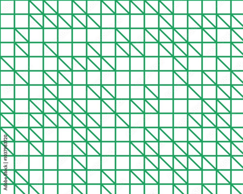 a pale green grid of intersecting diagonal and vertical lines on a white background, creating a ...