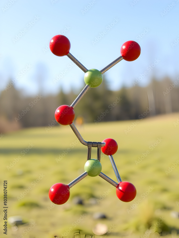3d structure of Propyne (methylacetylene), an alkyne and a compo Stock ...