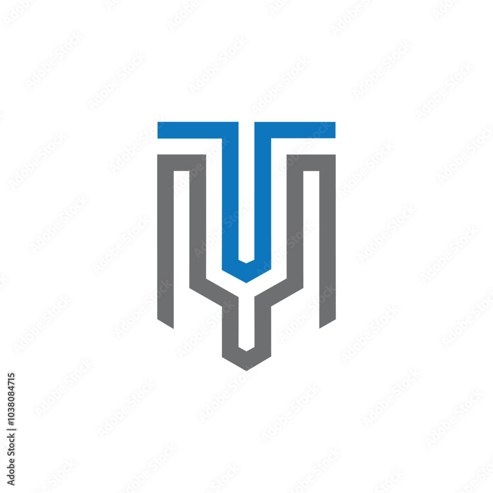 tm logo vector design, initial tm letter logo, mt logo design vector ...