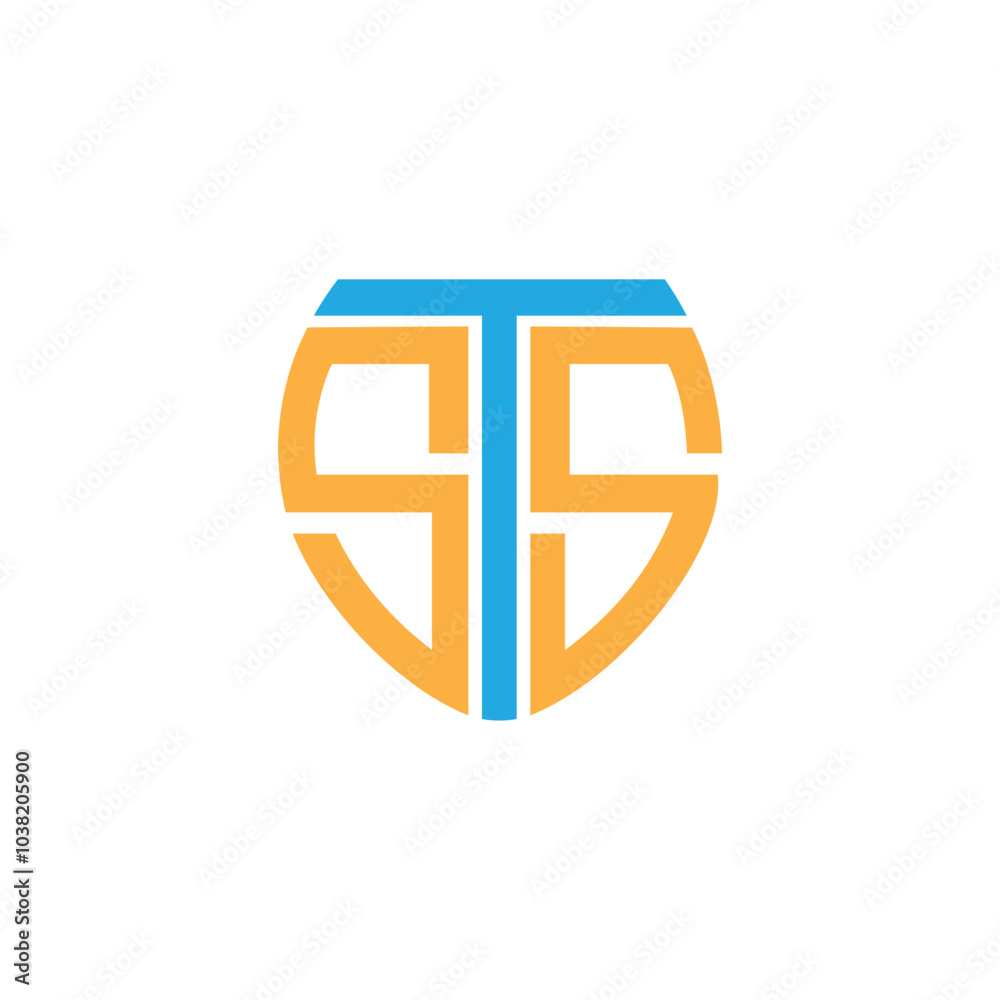 sts logo design vector template, initial sts letter logo design ...
