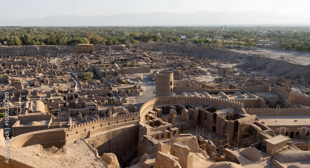 Bam Iran September 21 2024: Bam Citadel, located in the city of Bam in ...