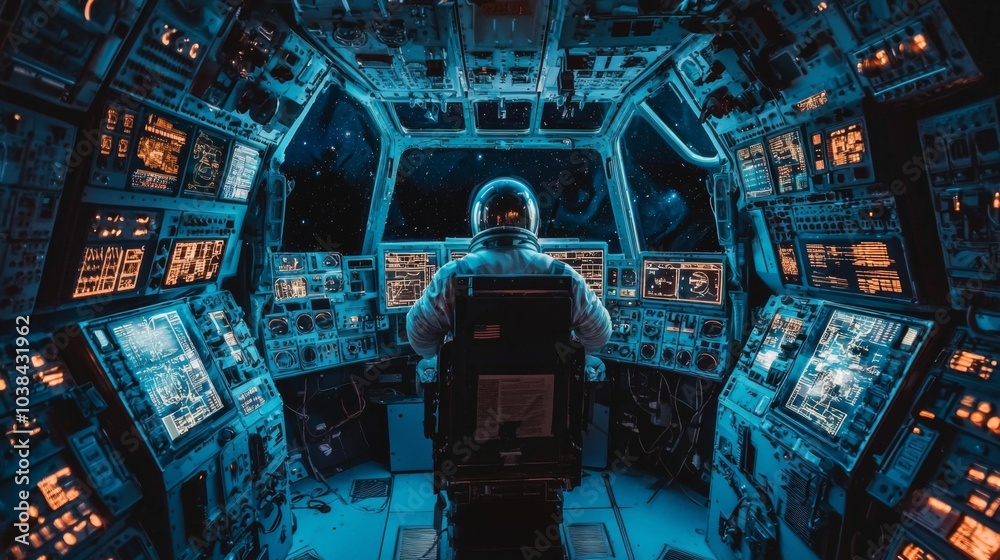 Astronaut Inside Spacecraft : An astronaut inside the cockpit of ...