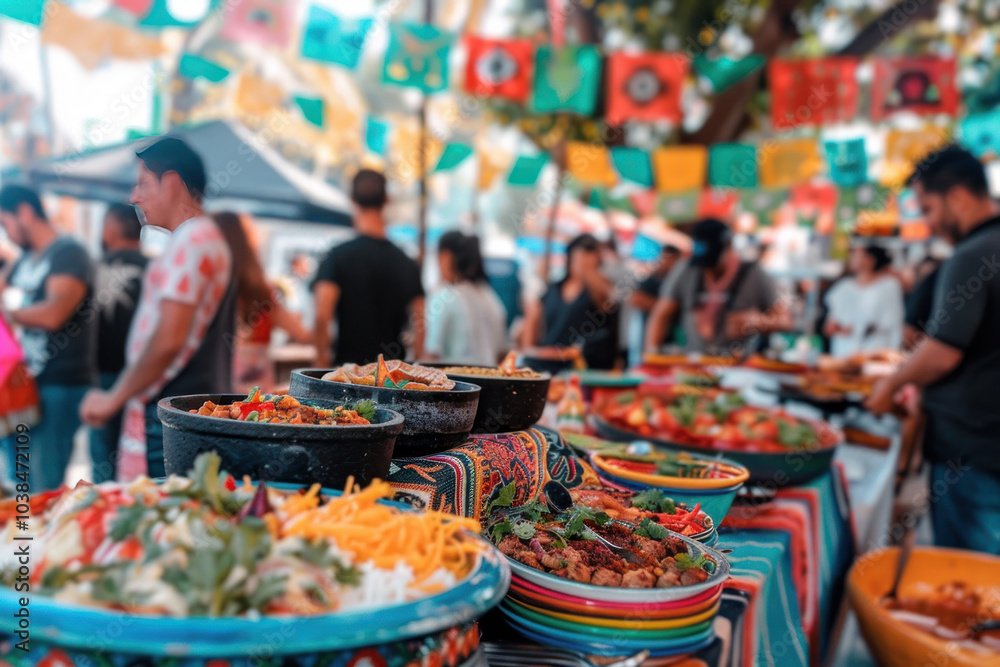 A scene of people celebrating a food festival that honors cultural ...