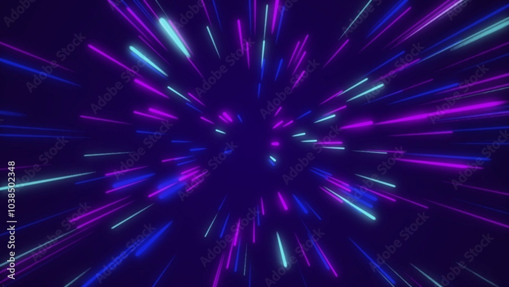 Space Travel Hyperspeed Light Glow Looping Background Stock Template ...