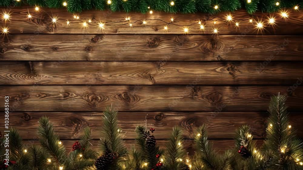 Rustic Christmas Lights: A festive backdrop of warm, inviting rustic ...
